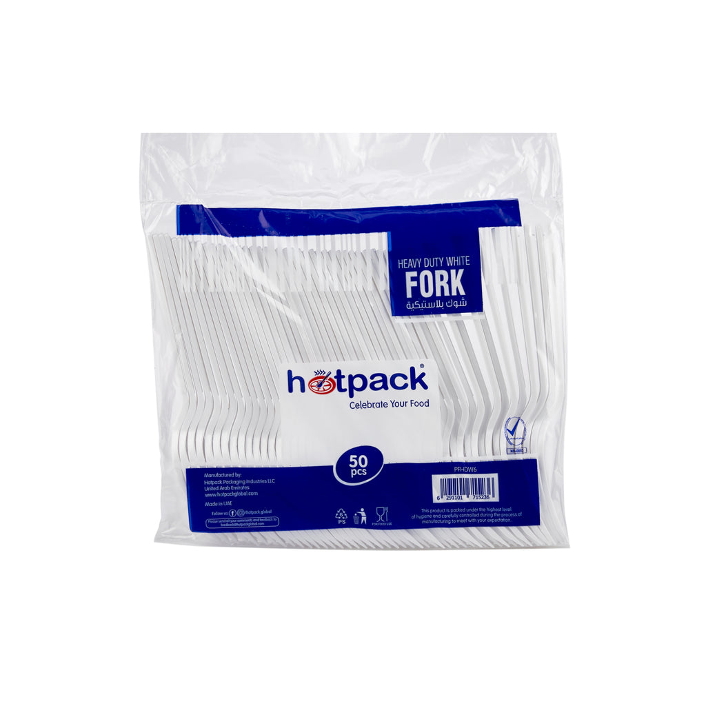 1000 Pieces Plastic Heavy Duty White Fork – Hotpack Oman