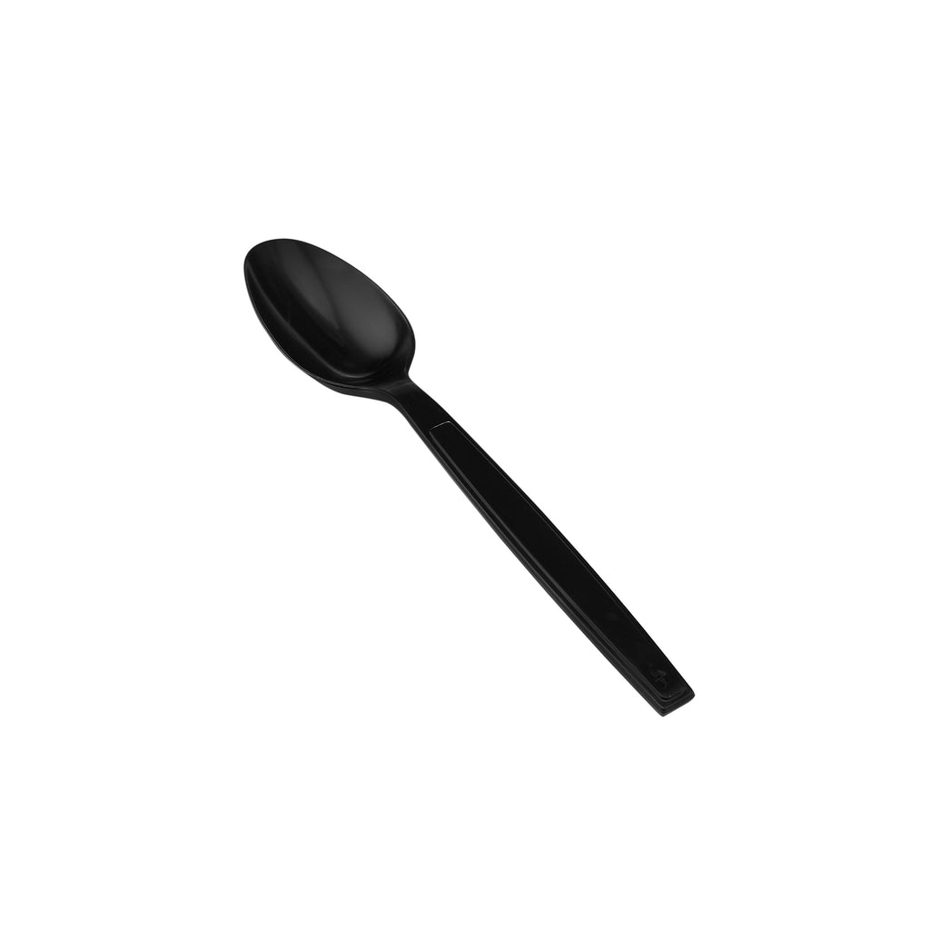 Heavy Duty Plastic Spoon Black Individually Wrap 500 Pieces – Hotpack Oman